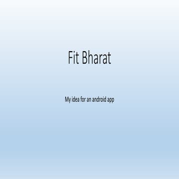 Fit bharat | PPTX