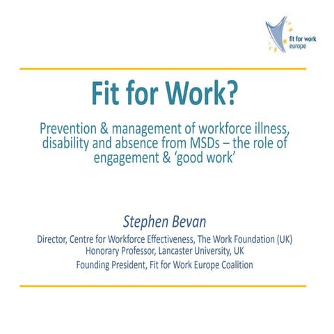 Fit for Work? | PPTX