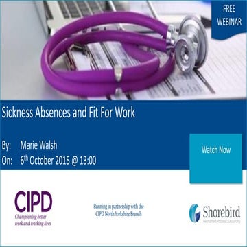Sickness Absences and Fit for Work | PDF