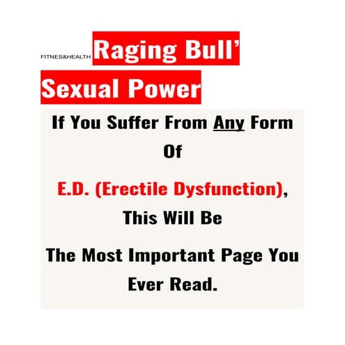 Fitnes&health raging bull’ sexual power | PDF