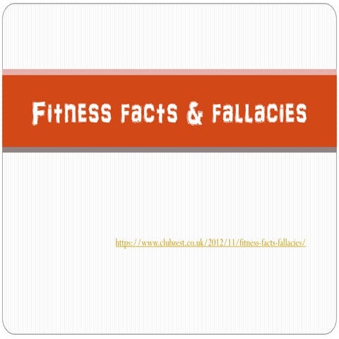 Fitness facts & fallacies | PDF