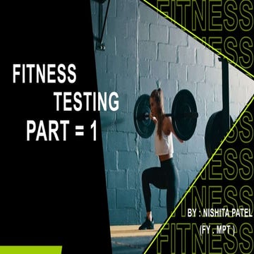 Fitness testing for athletics part one | PPTX