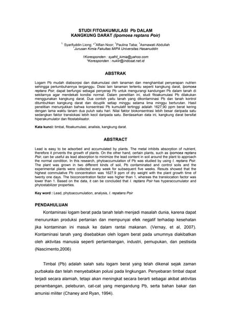 Pengujian kadar besi dalam air dengan metode aas | DOCX