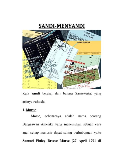 sandi pramuka AN, sandi AZ, sandi angka, | PPTX