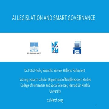 AI legislation and smart governance | PPT