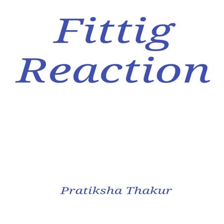 Fittig Reaction | PDF