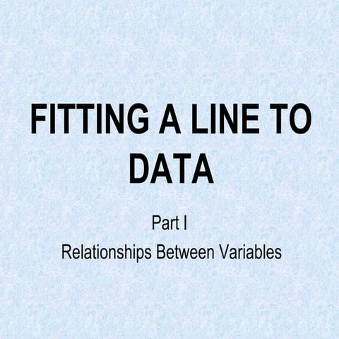 Fitting a Line to Data | PPT