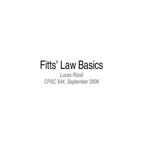 Fitts' Law Basics | ODP