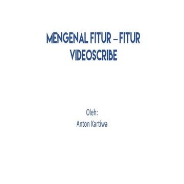 Mengenal Fitur-Fitur VideoScribe | PDF