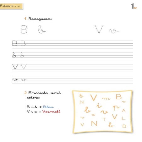 Fitxa ortogr b v 1er | PDF