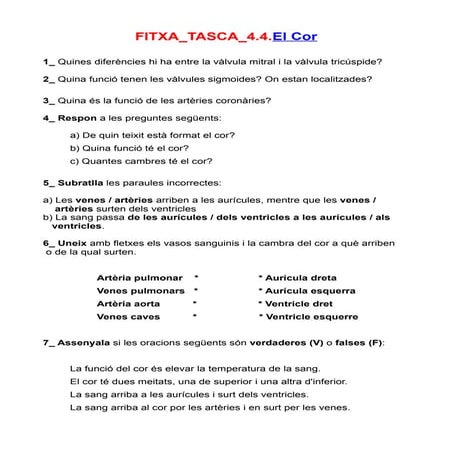 Fitxa tasca 4.4.el cor | PDF