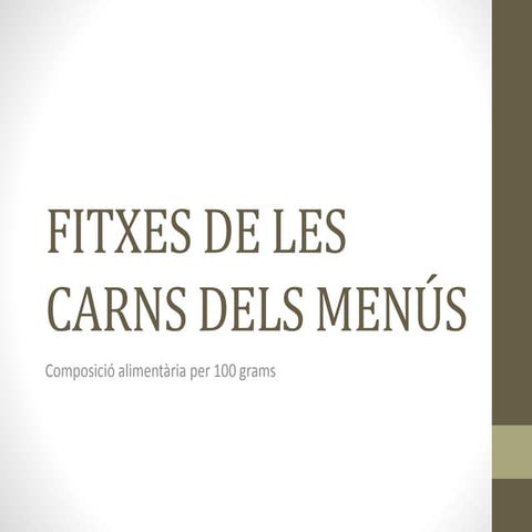 CARN ALS MENÚS | PPT