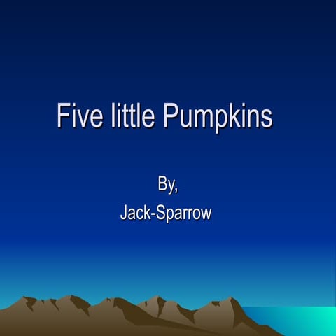 Five Little Pumpkins | PPT