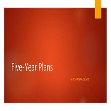 Five year plans | PPTX
