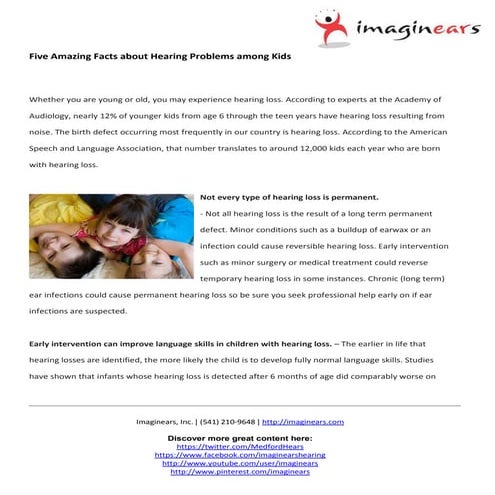 4(a) early identification of hearing loss and invervention | PPT