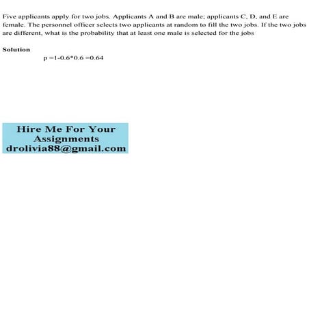 Five applicants apply for two jobs. Applicants A and B are male; app.pdf