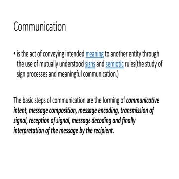 Five components of communication | PPTX
