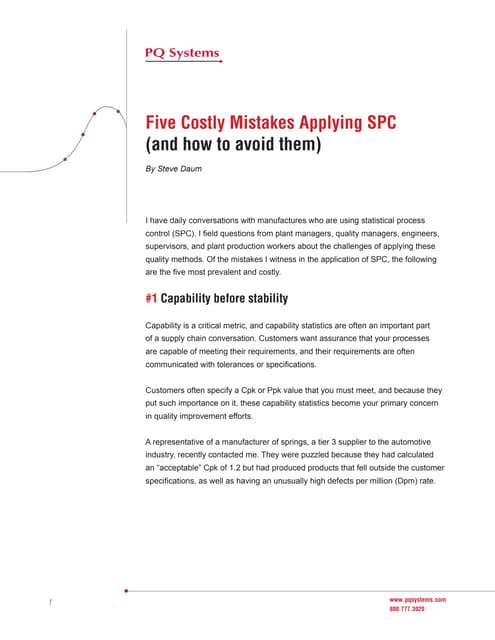 Statistical Process Control for SMT Electronic Manufacturing | PDF ...