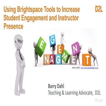 SFASU: Using Brightspace Tools to Increase Student Engagement and Instructor Presence | PPT