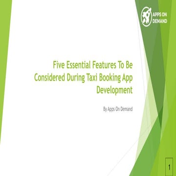 Five Essential Features To Be Considered During Taxi Booking App ...