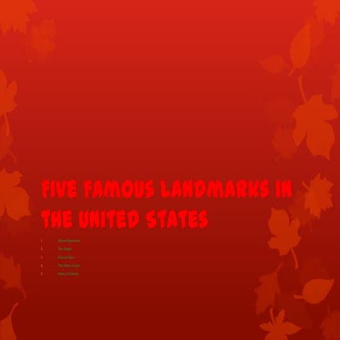 Five famous landmarks in the united states | PPT