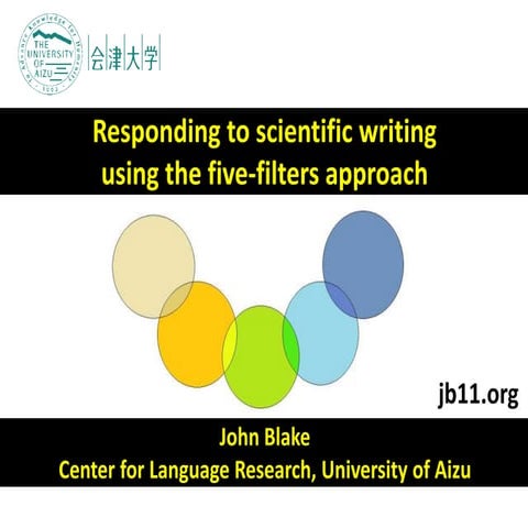 Responding to scientific writing using the five-filters approach | PPT