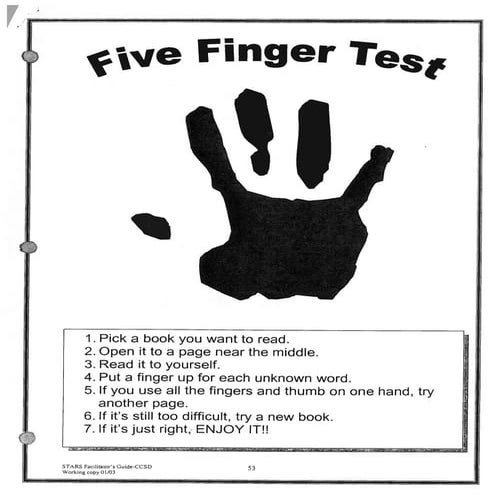 Five finger rule | PDF