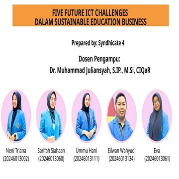 Five Future ICT Challenges dalam Sustainable Education Business ...