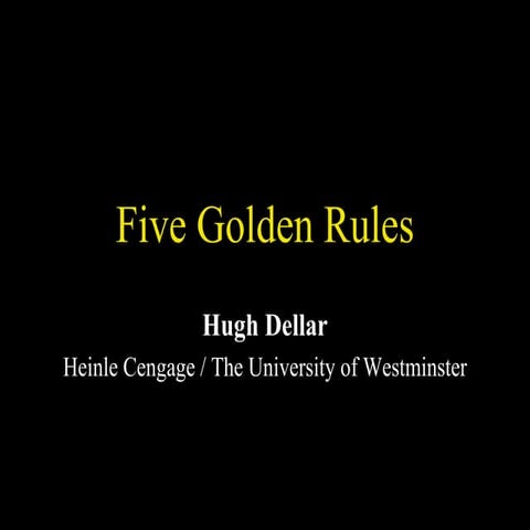 Five golden rules | PPT