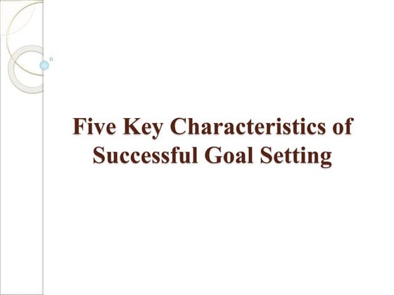 Goal setting theory | PPTX
