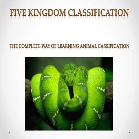 Five Kingdom Classification by Whittaker | PPT