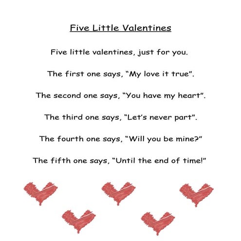 Five little valentines | PDF