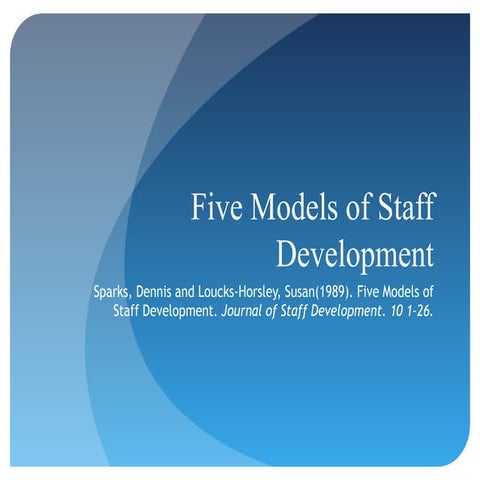 Five+models+of+staff+development | PPT