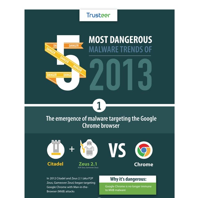 INFOGRAPHIC: 5 Most Dangerous Malware Trends of 2013 | PDF
