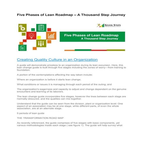 Five phases of lean roadmap | PDF