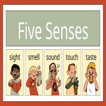 Five Senses Science Presentation in Colorful Organic Illustrative Style ...