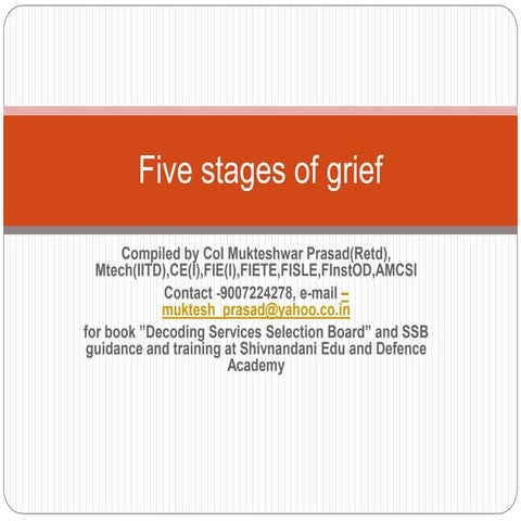 Grief-Five stages of grief-Help | PPTX | First Aid | Injuries