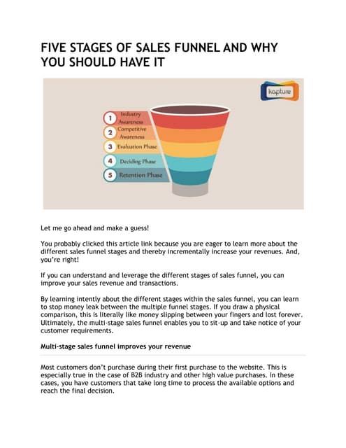 Sales funnel | PPTX | Sales | Business