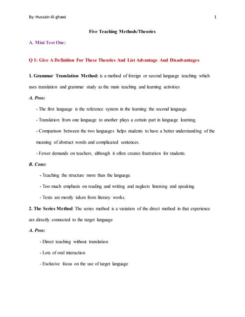 Audio Lingual Method | PPT