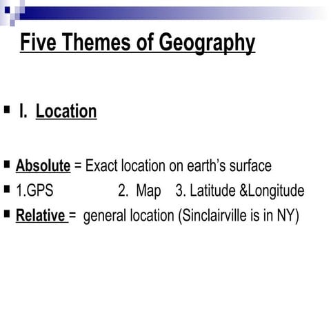 Five Themes Of Geography | PPT