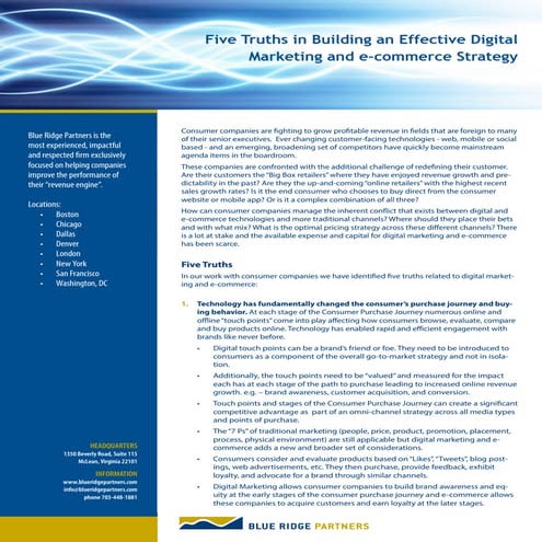 Five Truths In Building An Effective Digital Marketing And E Commerce ...