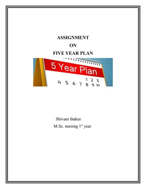 Five year plan ppt | PPT
