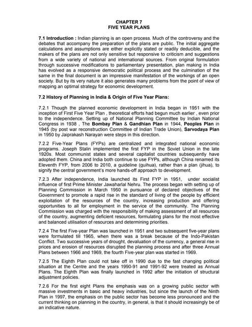 Five Years Plan of Pakistan | DOCX