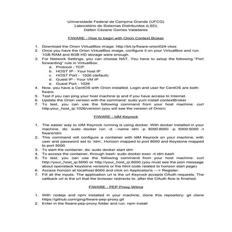 Integrating Fiware Orion Keyrock And Wilma Pdf 
