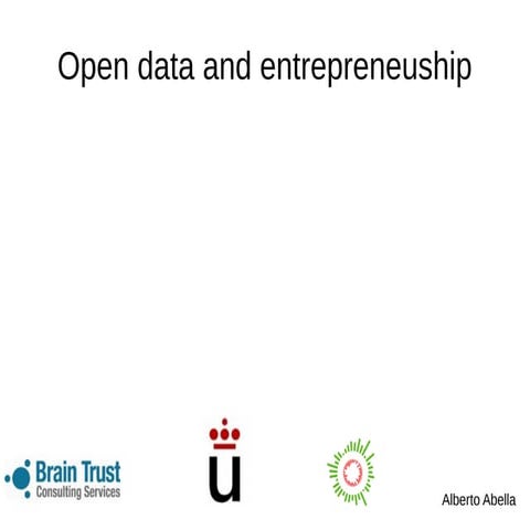 Open data and entrepreneurship | PPT