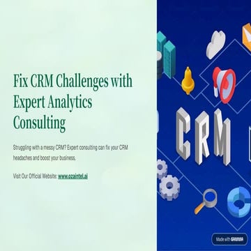 Fix CRM Challenges with Expert CRM Analytics Consulting Services | PDF