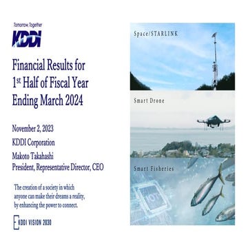 Financial Results for the First Half of the Fiscal Year Ending March ...