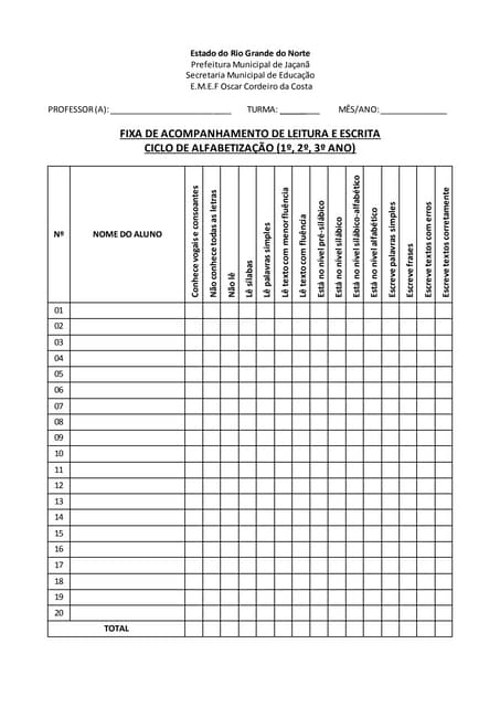 Ficha de atendimento do aee | PDF
