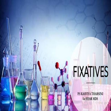 Fixatives used in tissue processing - Histopath techniques. | PPTX