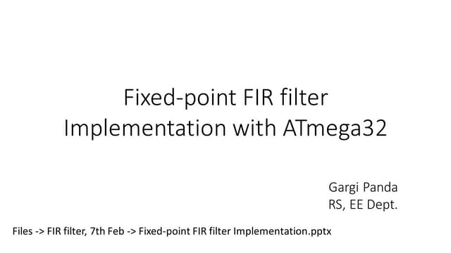 Fixed-point FIR filter Implementation.pdf Fixed-point FIR filter Implementation.pdf